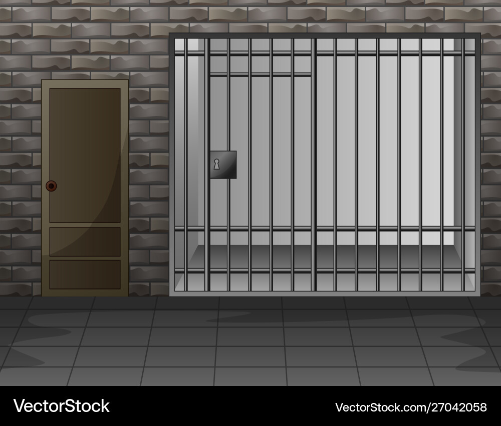 Prison Room Interior Royalty Free Vector Image