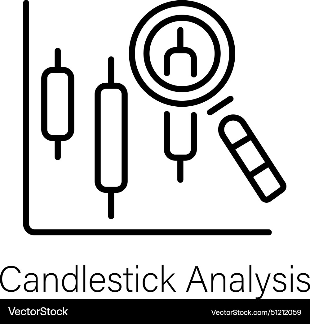 Candlestick analysis Royalty Free Vector Image
