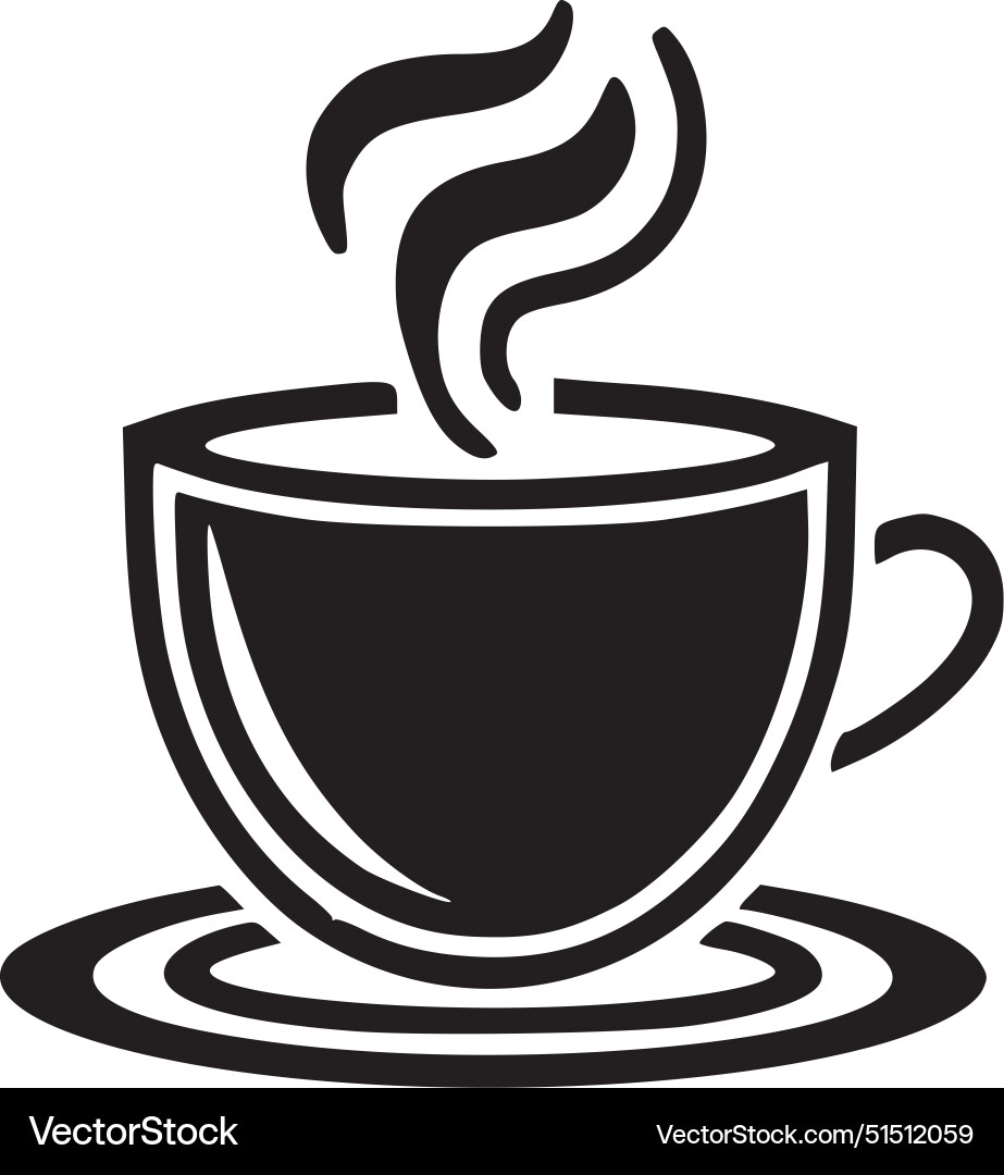 Coffee - black and white isolated icon Royalty Free Vector