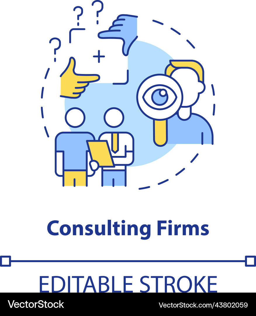 Consulting firms concept icon Royalty Free Vector Image