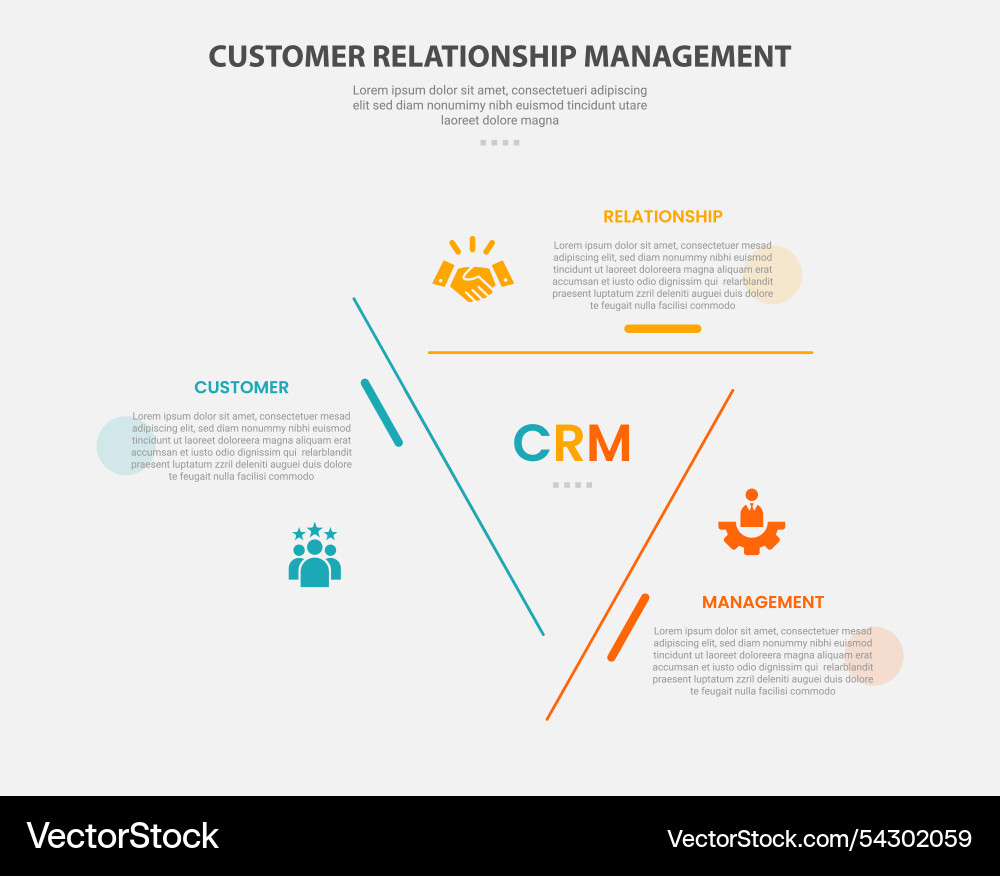 Crm customer relationship management infographic Vector Image