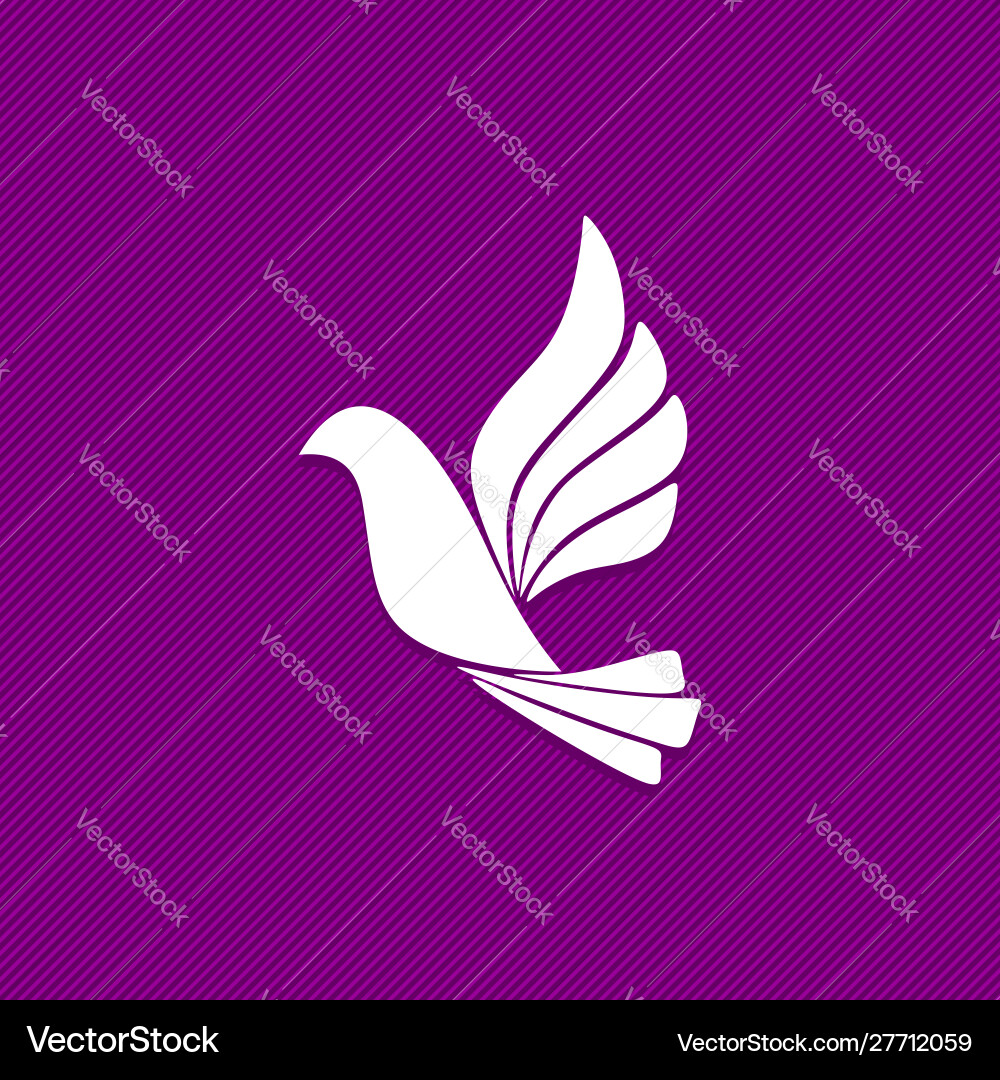 Dove a symbol peace and purity Royalty Free Vector Image