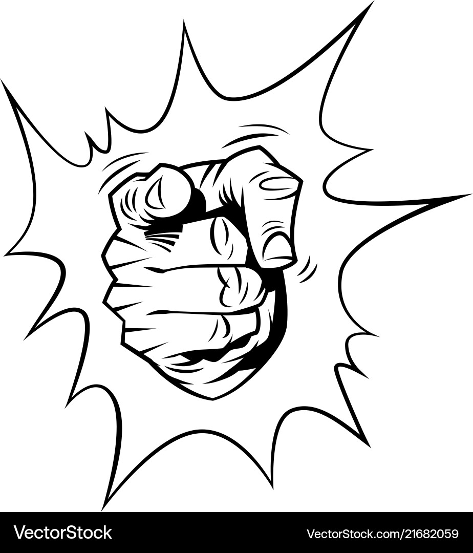 Forefinger with comic bubble Royalty Free Vector Image