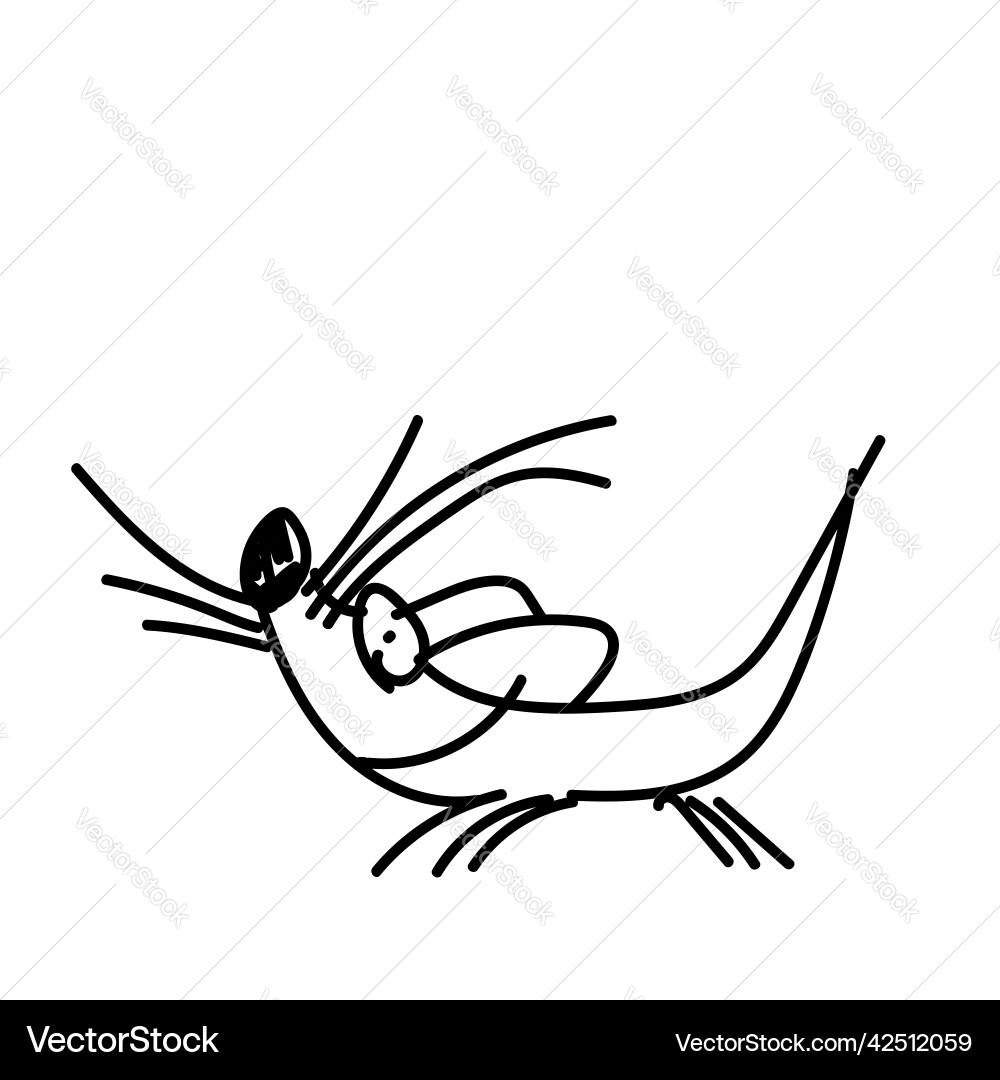 Hand drawn mouse eps 10 Royalty Free Vector Image