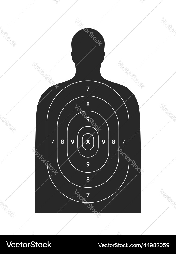 Human target body silhouette for shoot training Vector Image