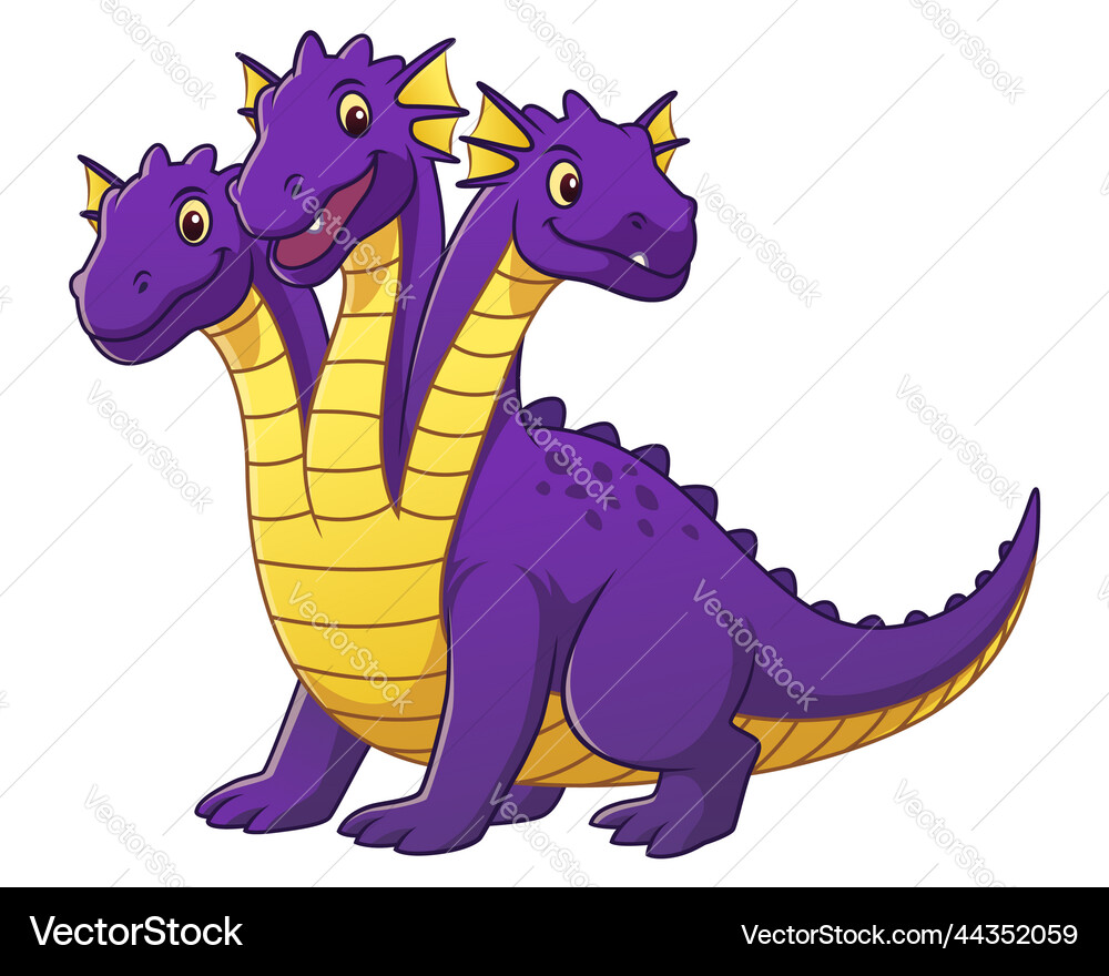 Little hydra cartoon Royalty Free Vector Image