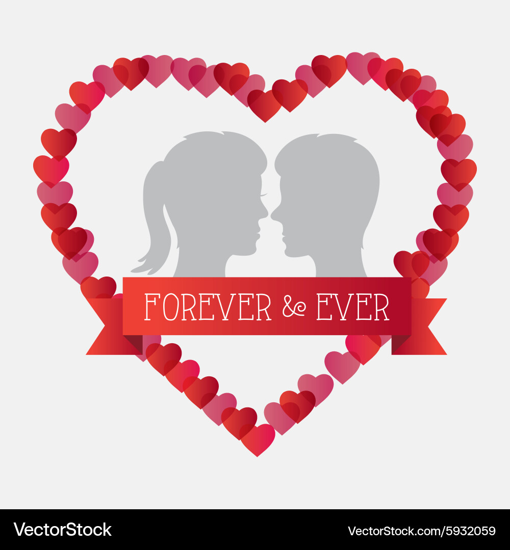 Love card design with red details Royalty Free Vector Image