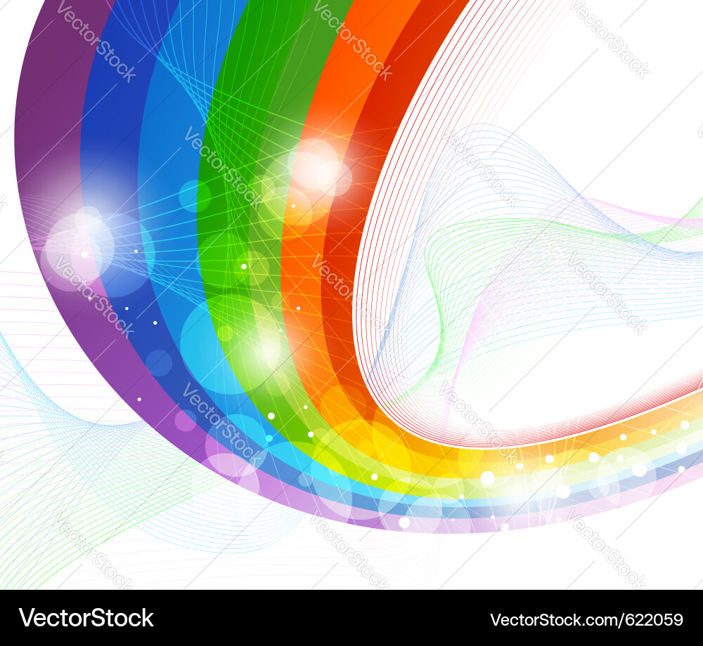 Rainbow wave Royalty Free Vector Image - VectorStock