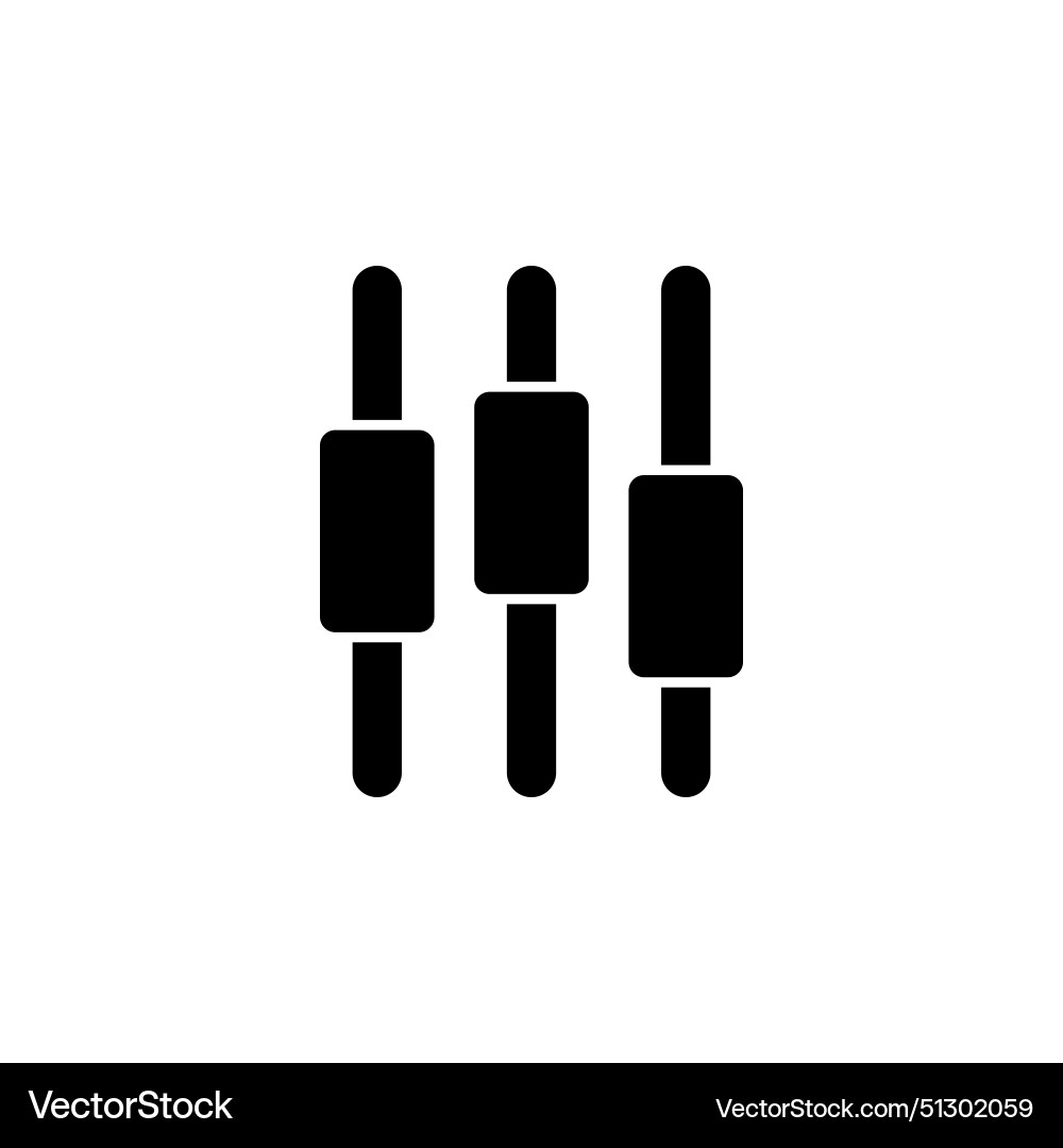 Ui slider adjustment music flat icon Royalty Free Vector