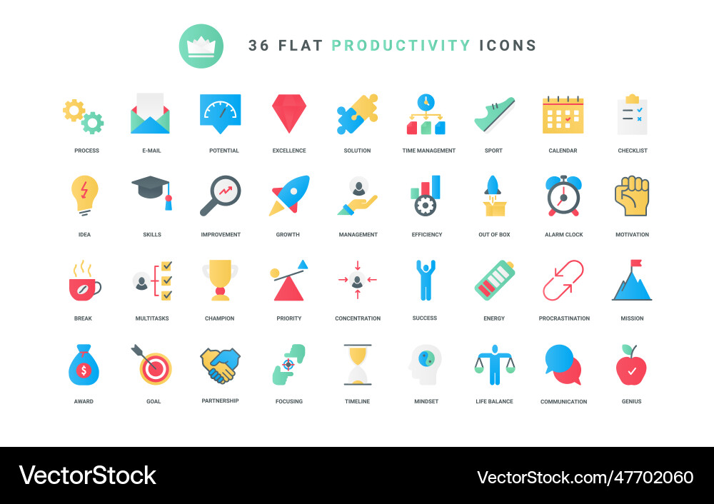 Business productivity personal motivation Vector Image