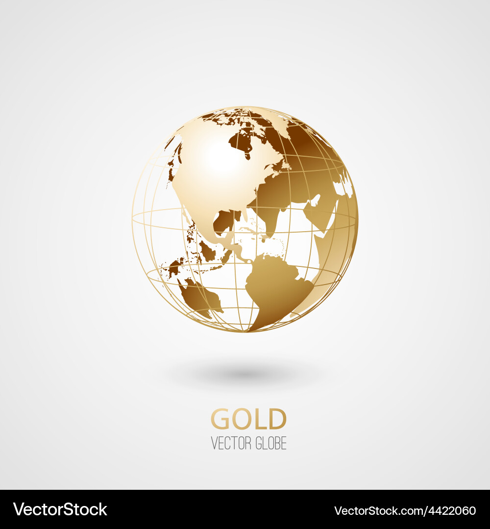 Golden globe Royalty Free Vector Image - VectorStock