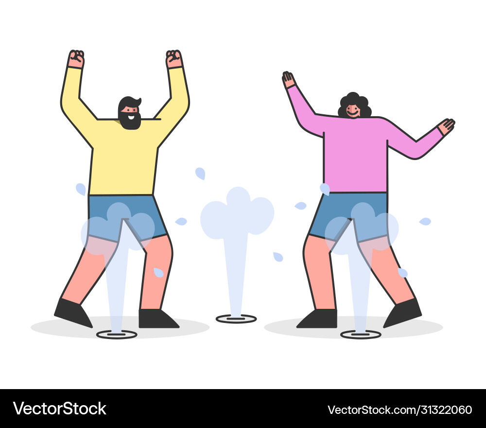 Konzept der Sommer heißen Periode glücklich Menschen Mann