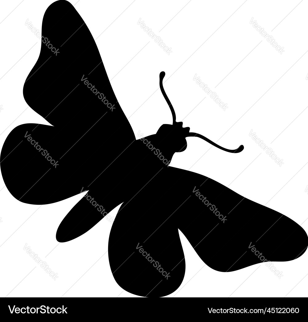 Moth silhouette Royalty Free Vector Image - VectorStock