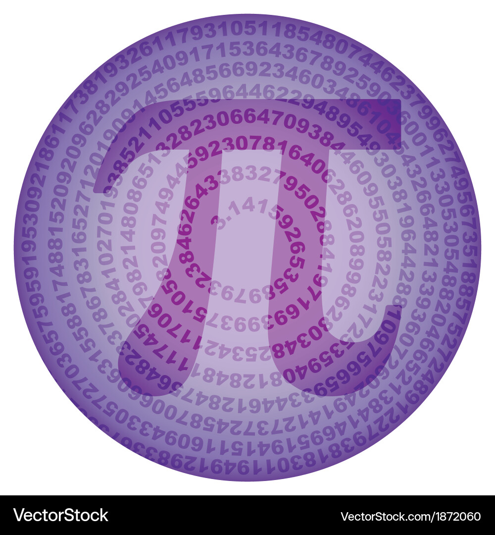 Pi Digit Spiral Royalty Free Vector Image - VectorStock