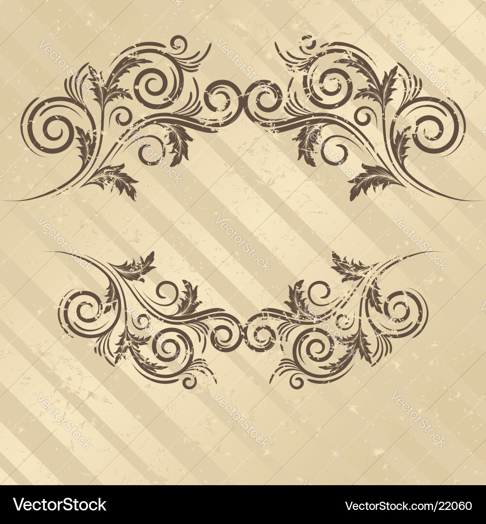Vintage grunge beige frame Royalty Free Vector Image