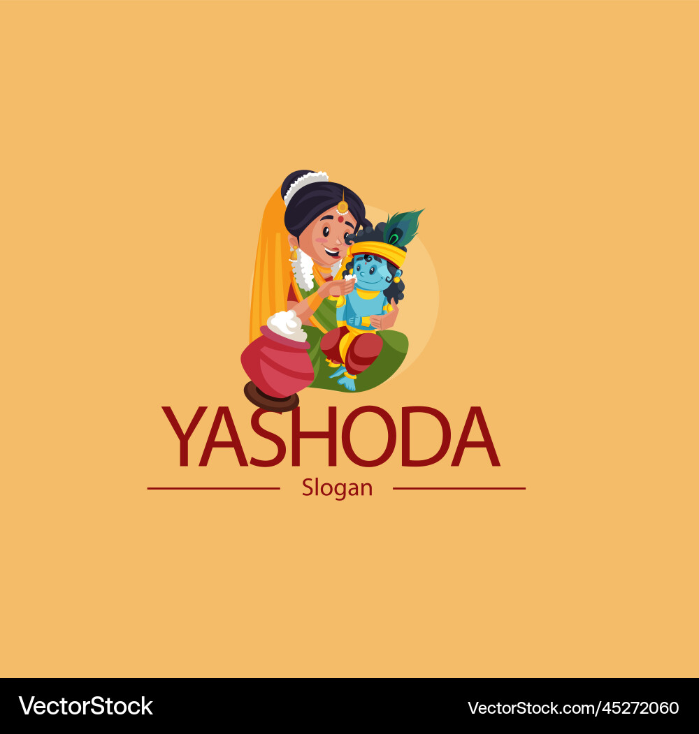 Yashoda mascot logo Royalty Free Vector Image - VectorStock