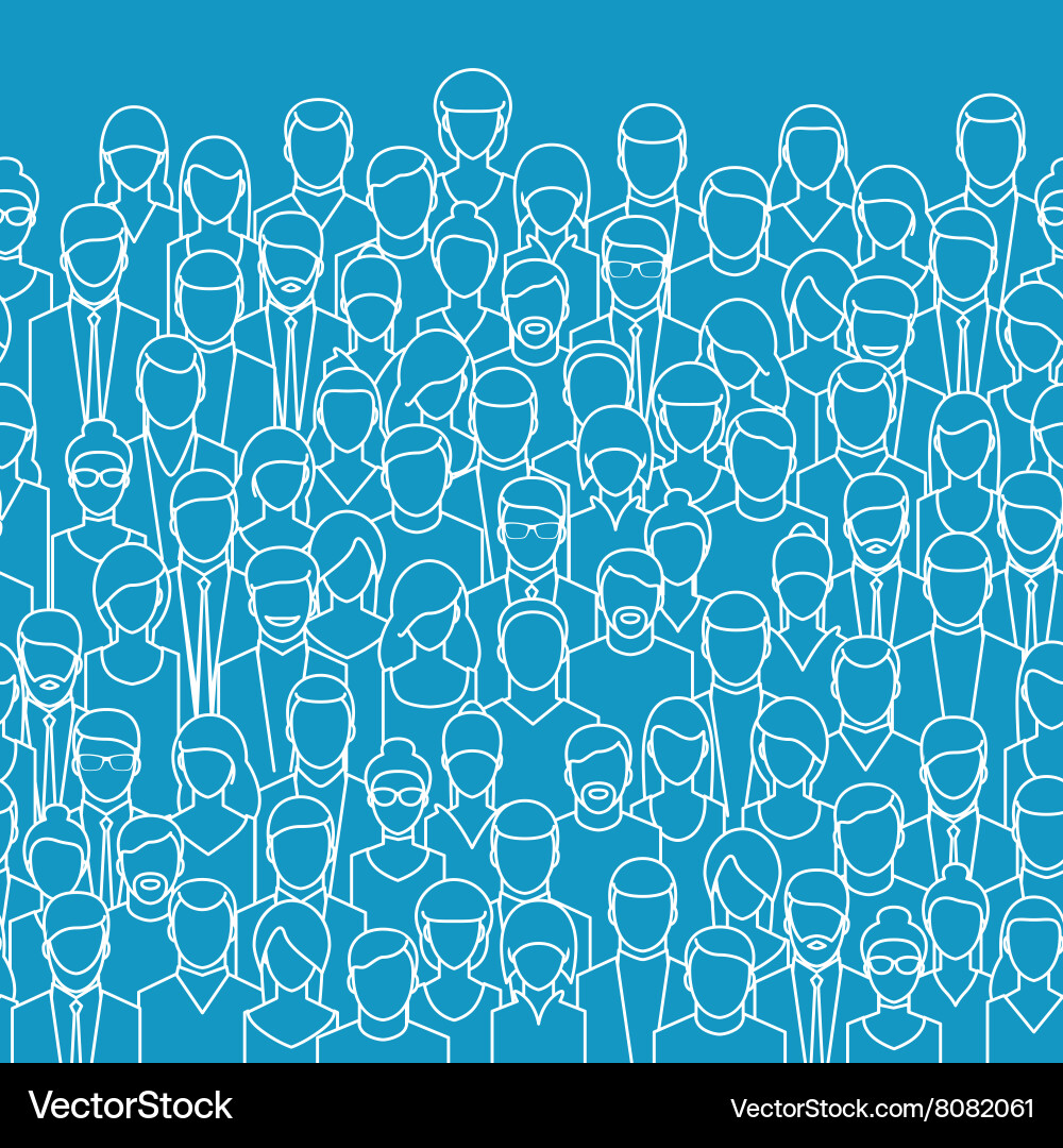 Abstract Crowd of People Royalty Free Vector Image