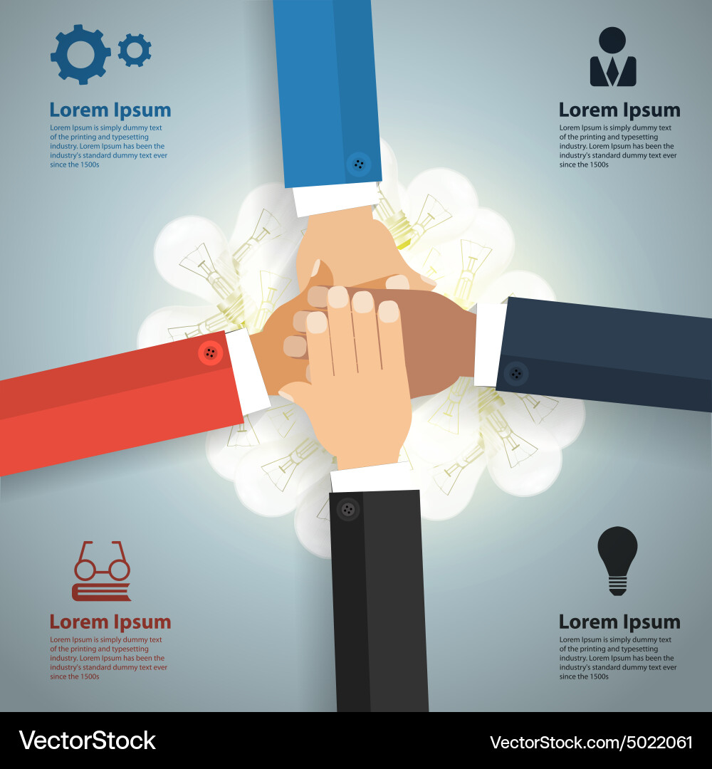 Brainstorm teamwork concept with business team Vector Image
