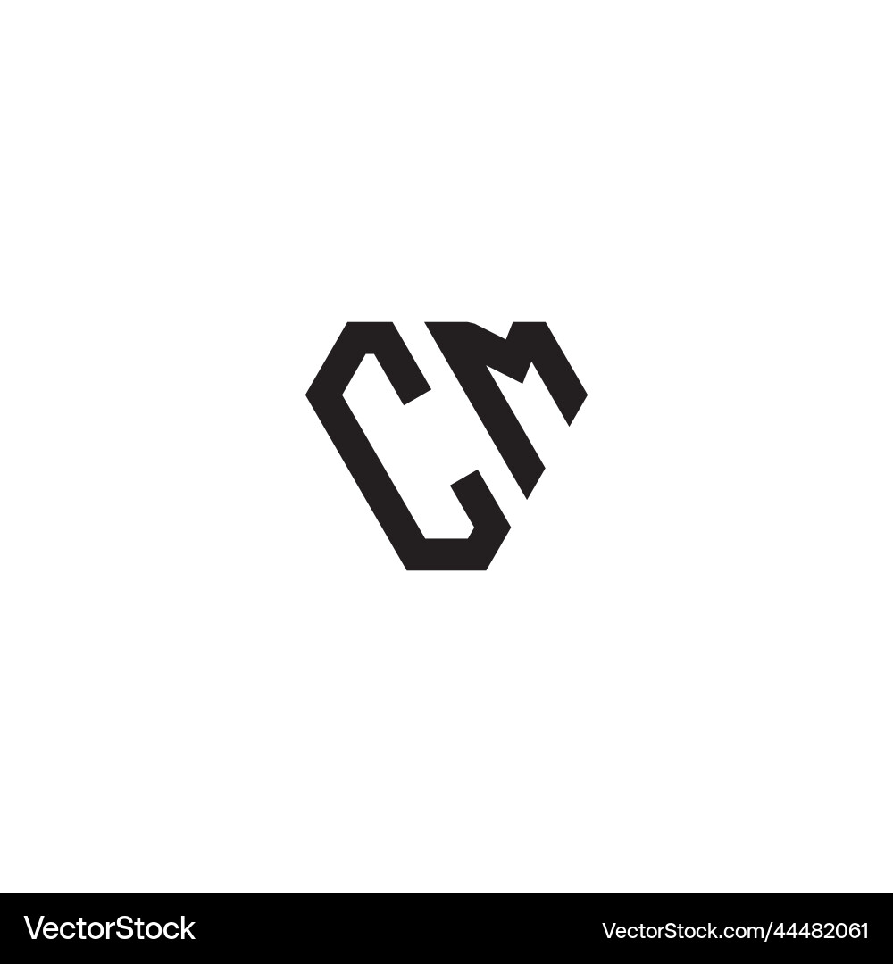 Cm gym concept logo initial with high – Royalty-Free Vector | VectorStock