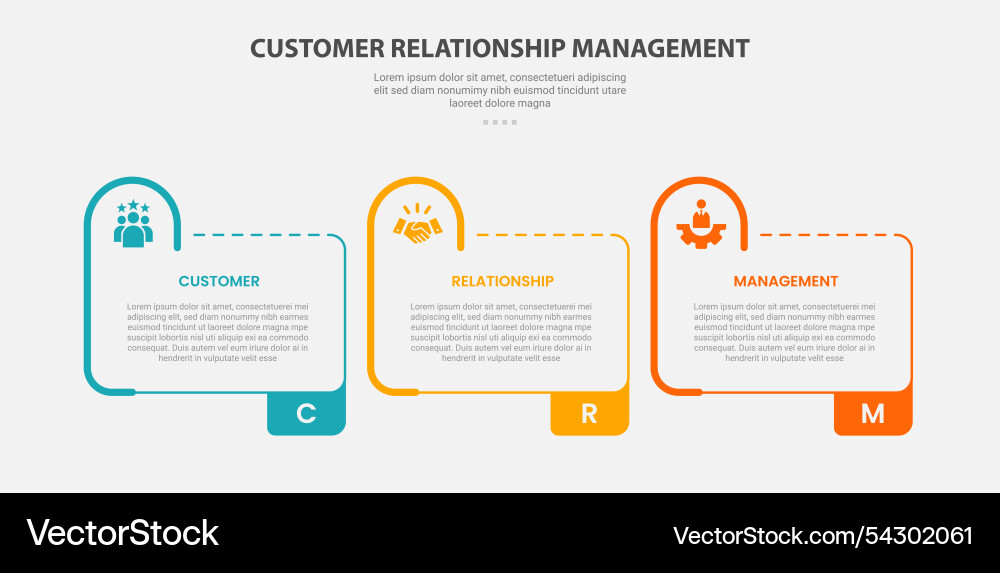Crm customer relationship management infographic Vector Image