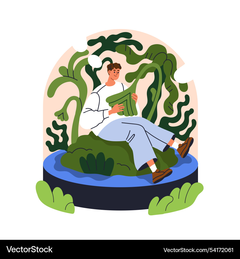 Ecology and nature concept eco-friendly character Vector Image