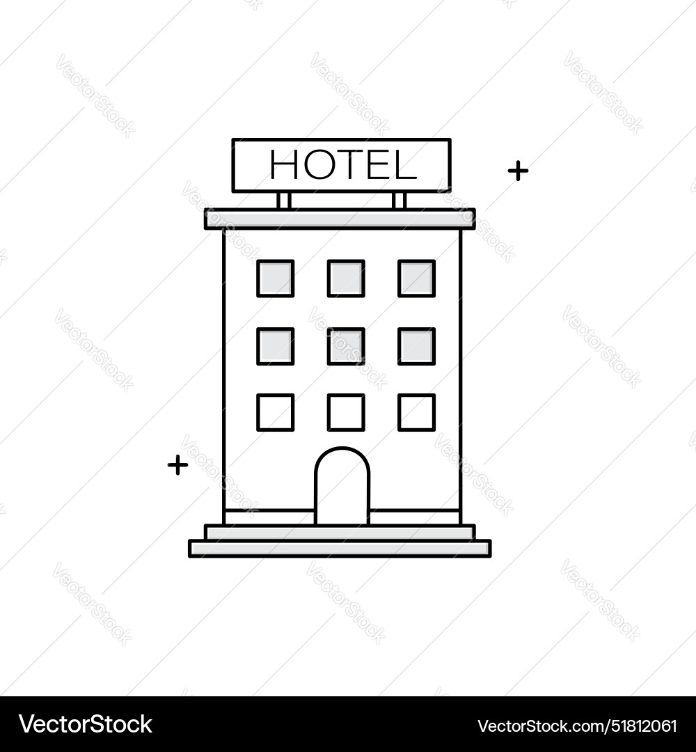 Hospitality and hotel accommodation stay Vector Image