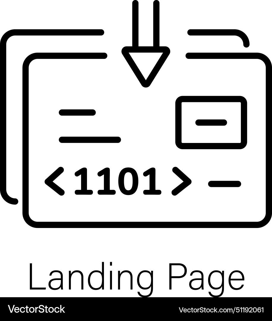 Landing page Royalty Free Vector Image - VectorStock