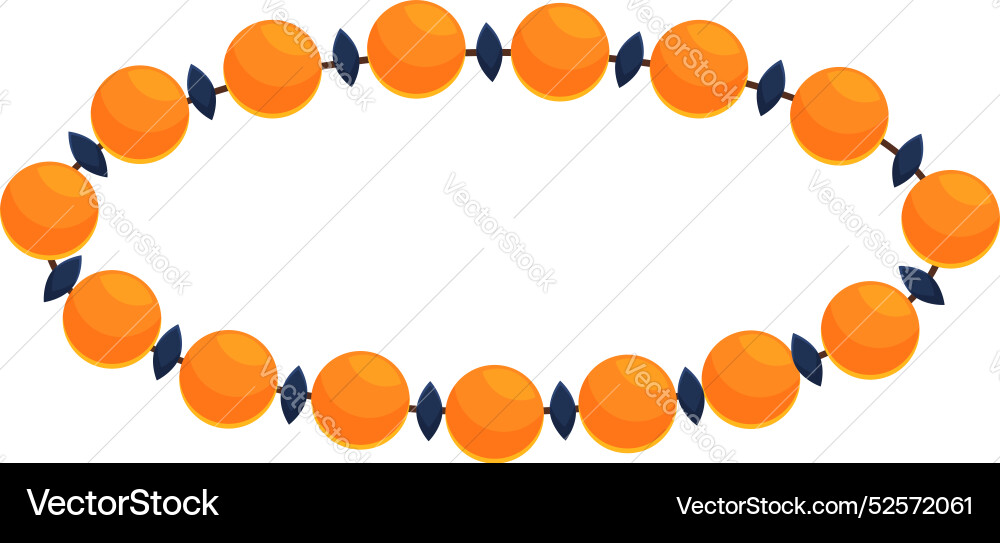 Orange bead necklace representing fashion Vector Image