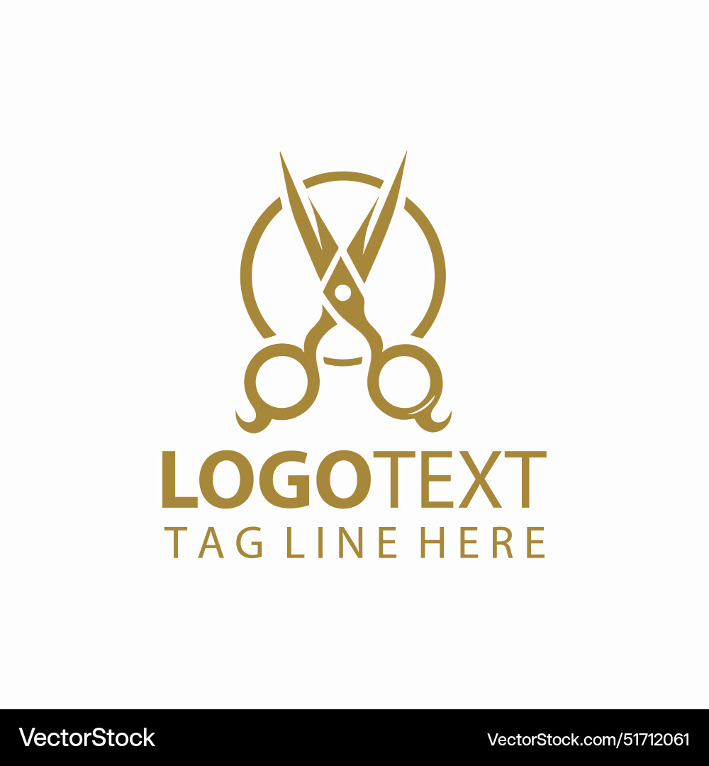Scissor logo Royalty Free Vector Image - VectorStock