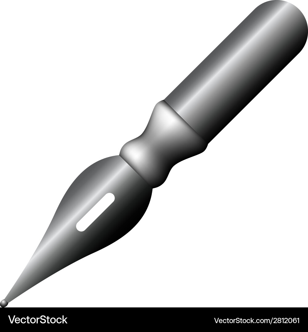 Vintage ink pen nib Royalty Free Vector Image - VectorStock