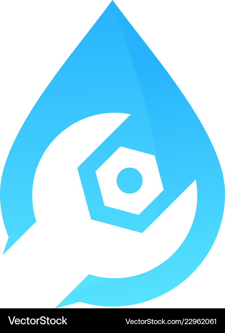 Water Repair Logo Icon Royalty Free Vector Image