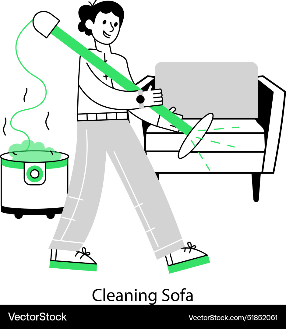 Webtrendy line style mini of cleaning Royalty Free Vector