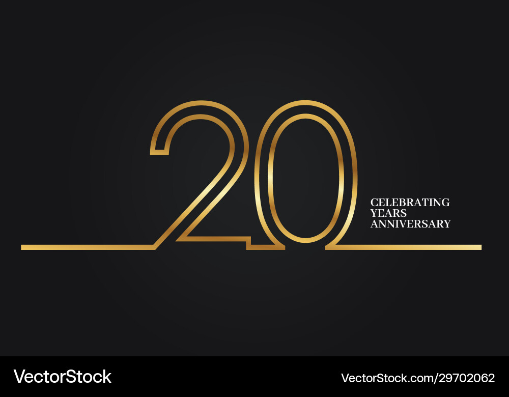 20 years anniversary Royalty Free Vector Image