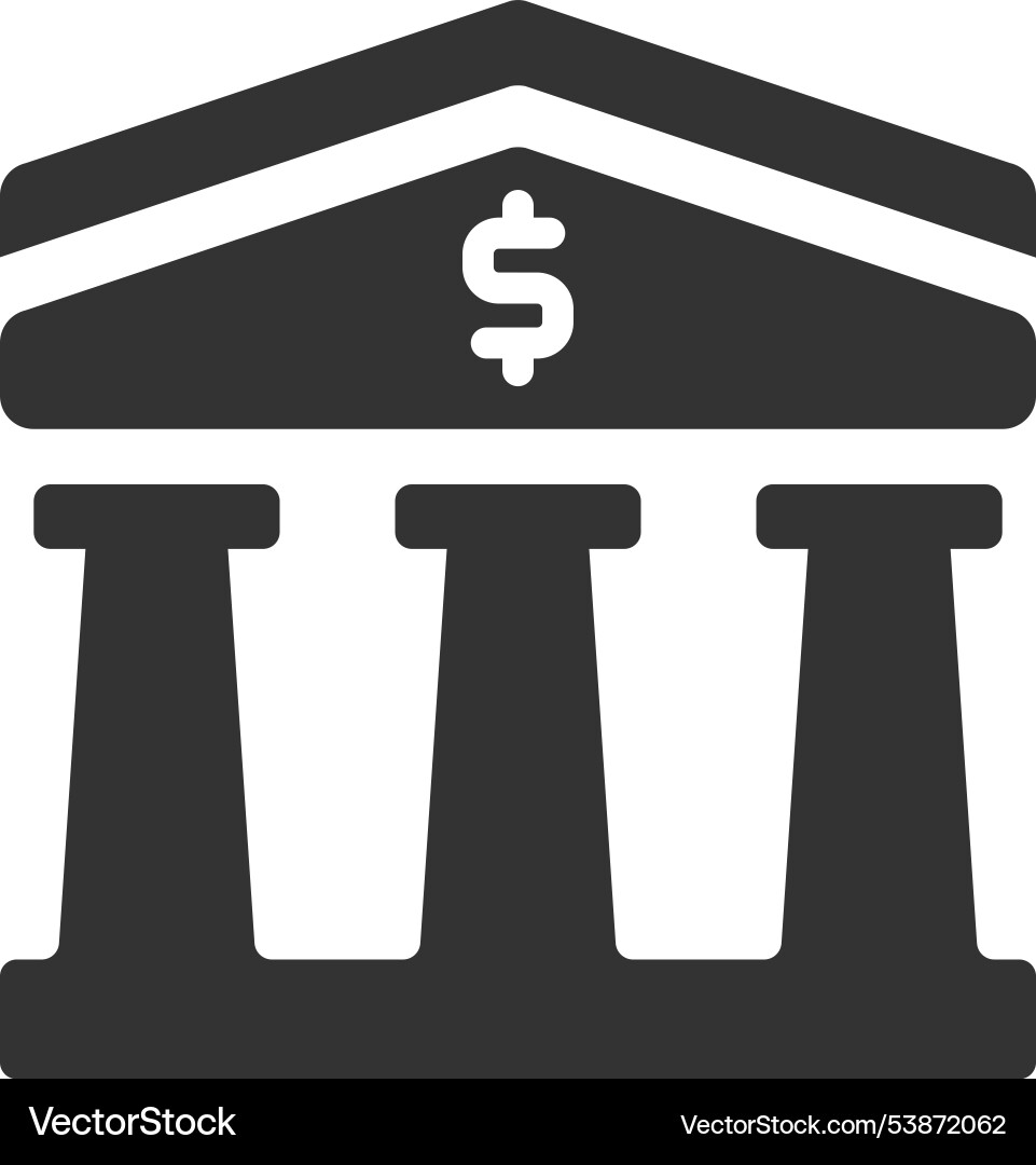 Bank icon Royalty Free Vector Image - VectorStock
