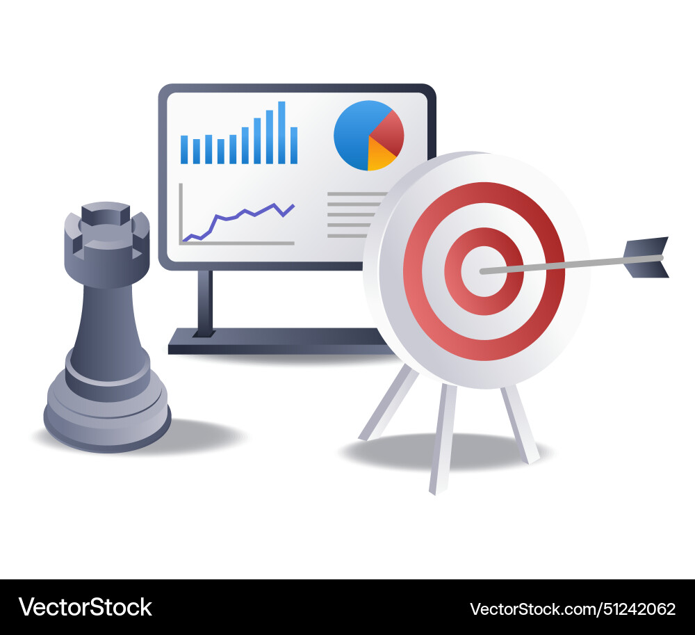 Business development target solutions Royalty Free Vector