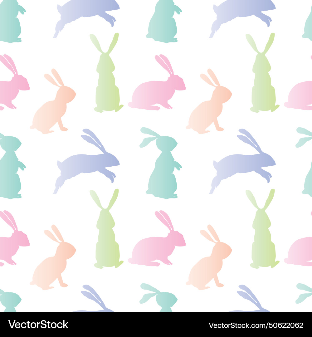 Colorful Easter Bunny Pattern – Royalty-Free Vector | VectorStock