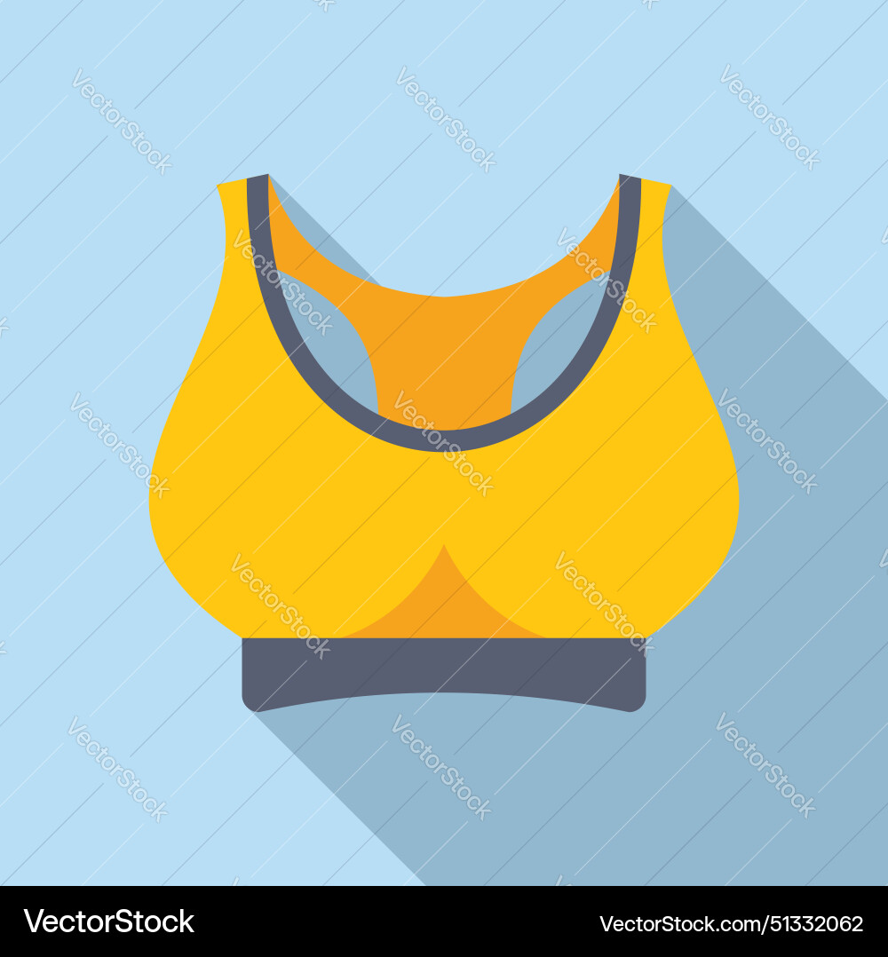 Flat design sports bra icon Royalty Free Vector Image