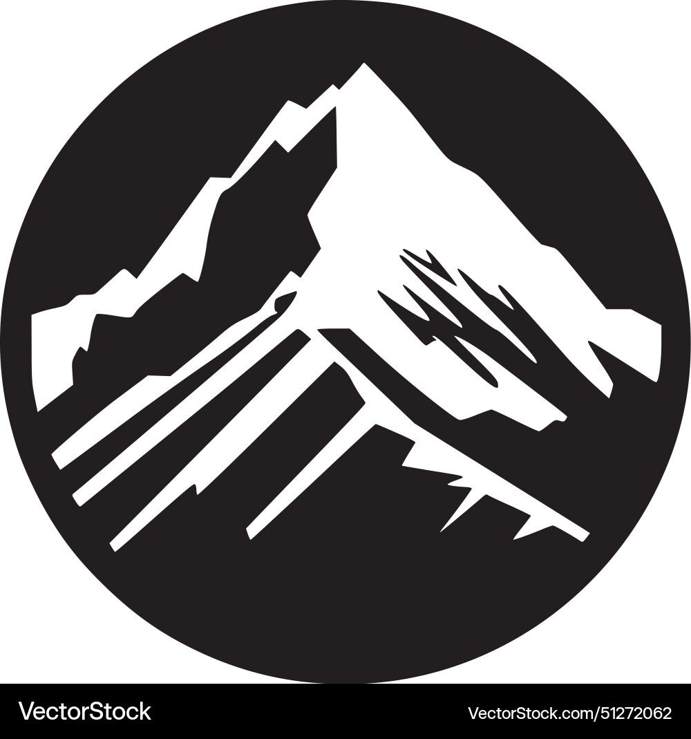 Mountain range - minimalist and flat logo Vector Image