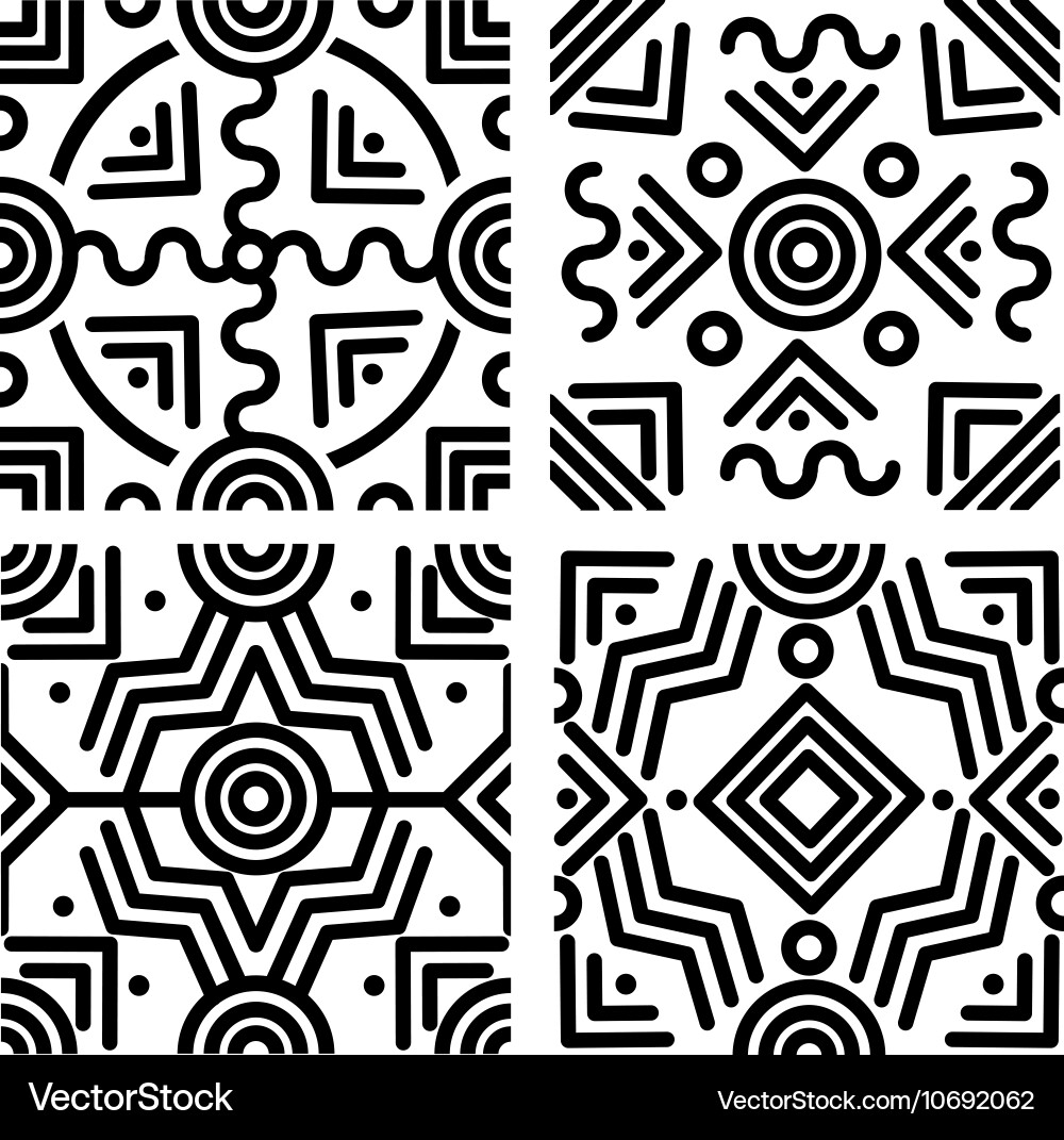 Tribal Geometric Patterns Royalty Free Vector Image