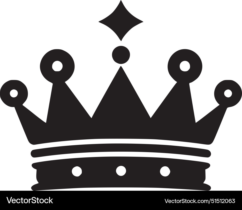 Coronation - black and white isolated icon Vector Image