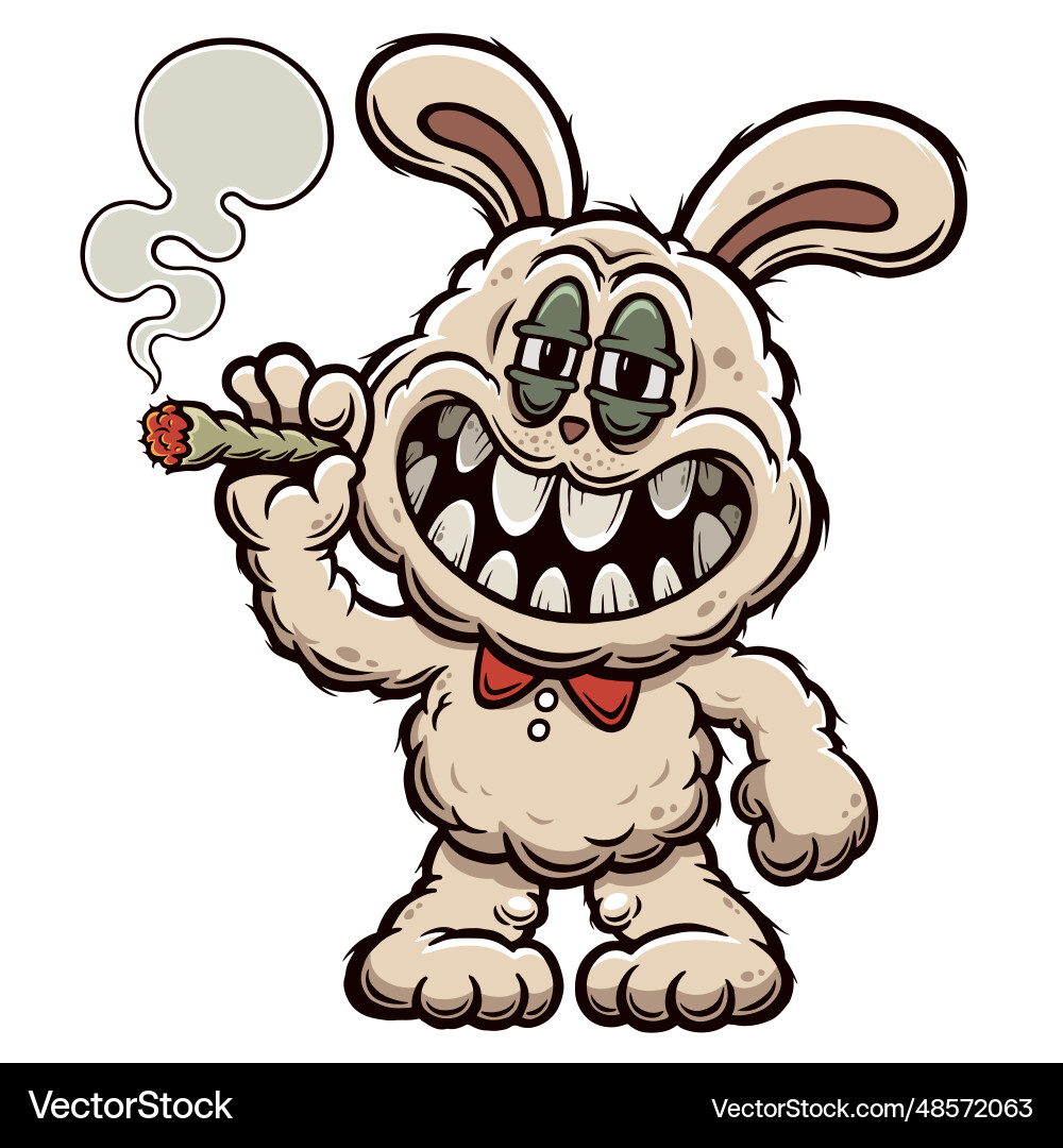 Evil rabbit Royalty Free Vector Image - VectorStock