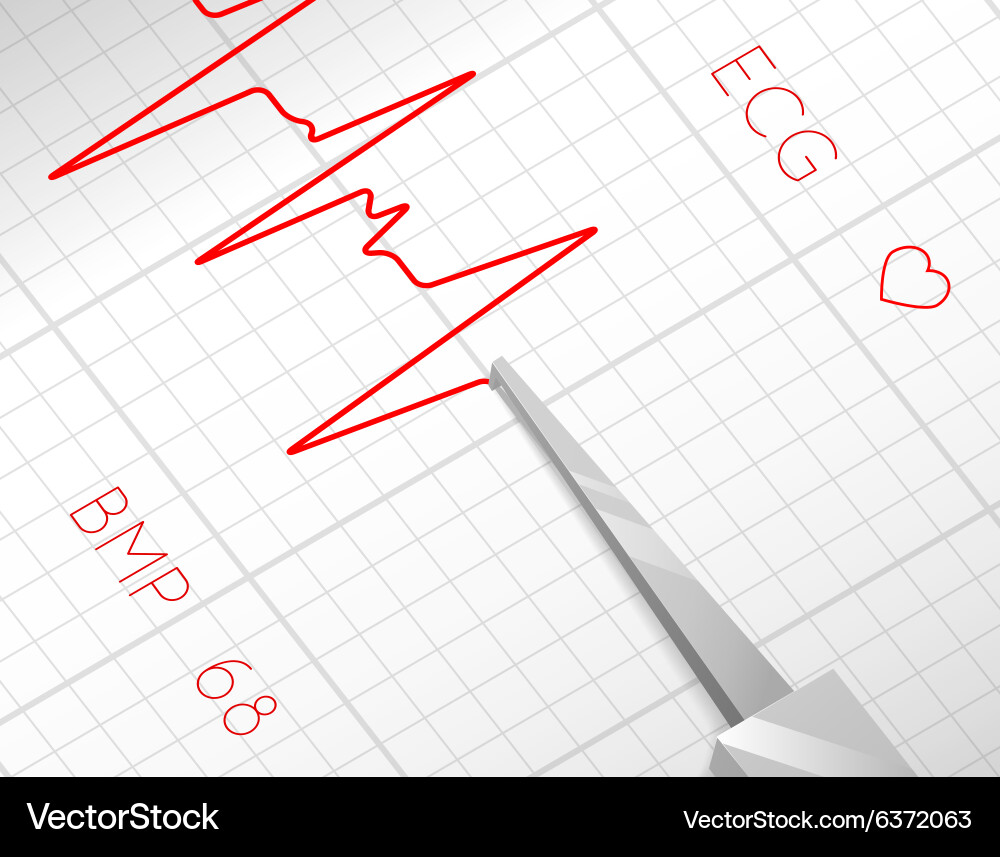 Heart beats cardiogram process Royalty Free Vector Image