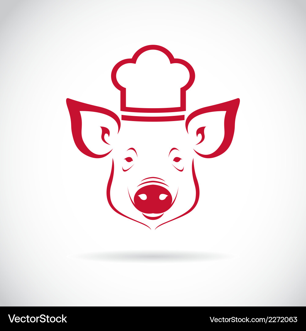 Image of an pig chef Royalty Free Vector Image