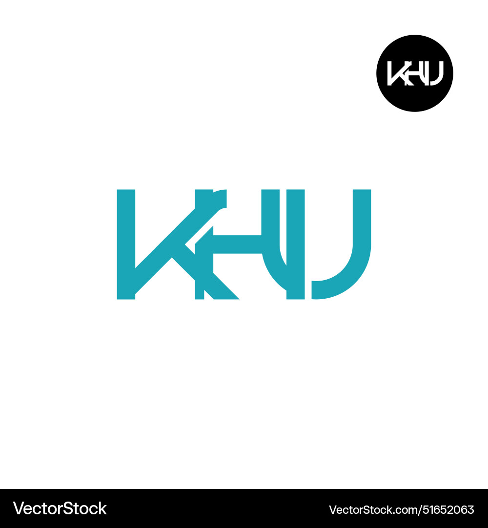 Khu logo letter monogram design Royalty Free Vector Image