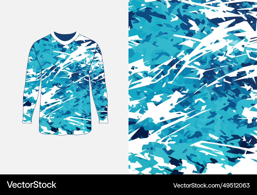 Long sleeve jersey grunge texture for extreme Vector Image