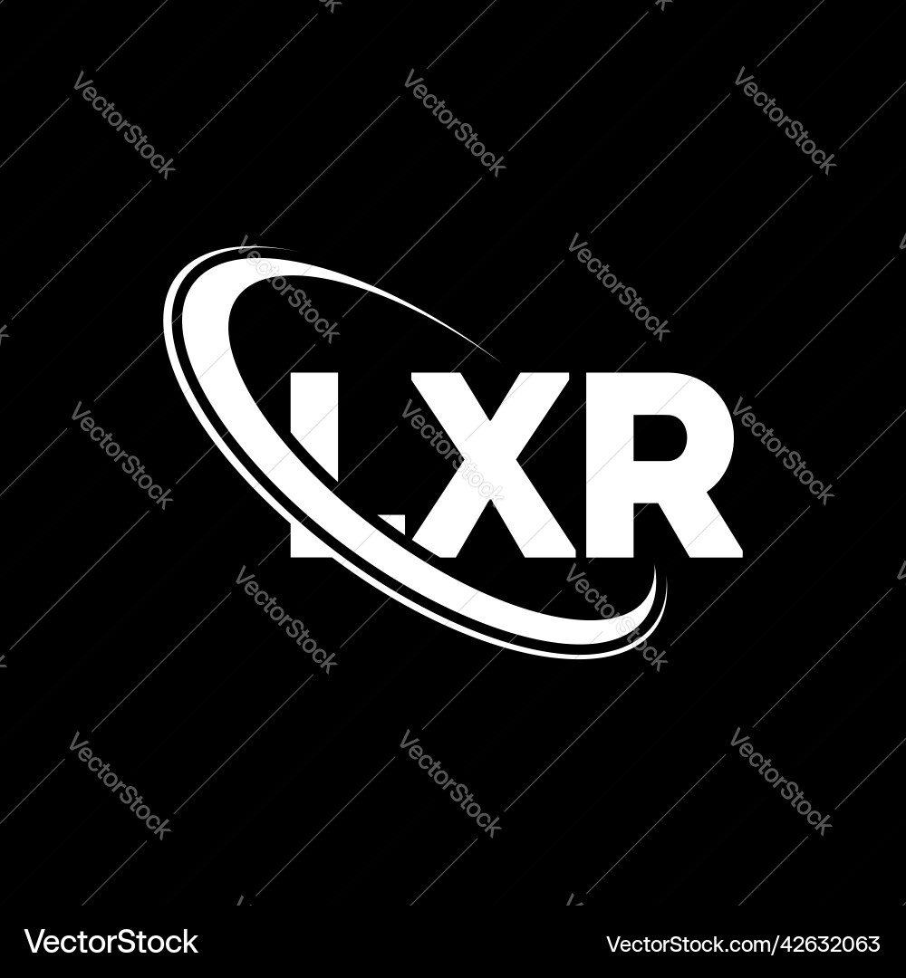 Lxr logo letter design Royalty Free Vector Image