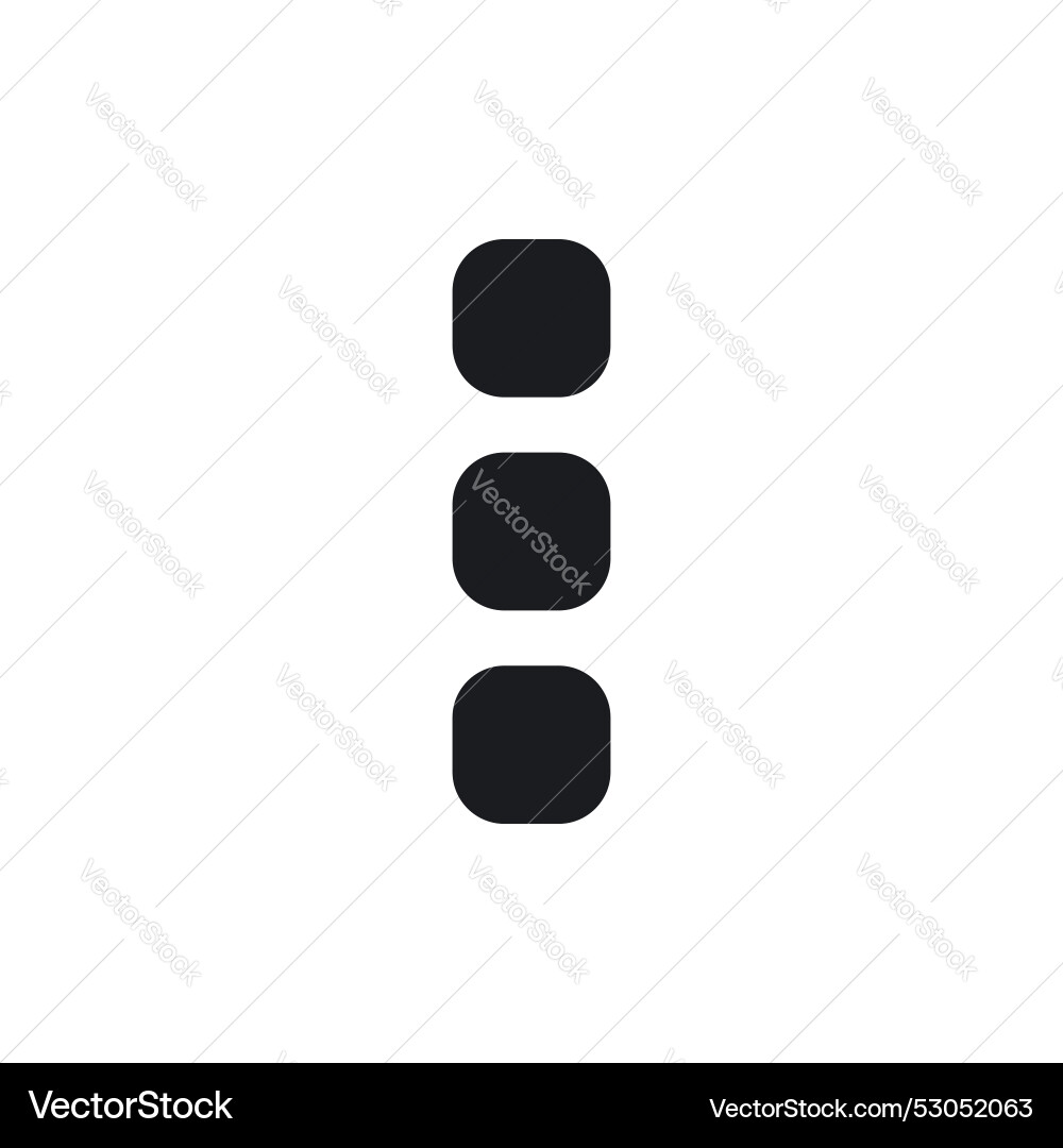 Menu dots icon set more apps symbol Royalty Free Vector