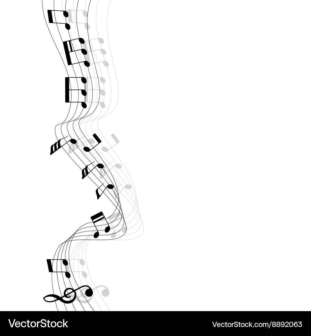 Music chords and shadow rounded corner vertical Vector Image