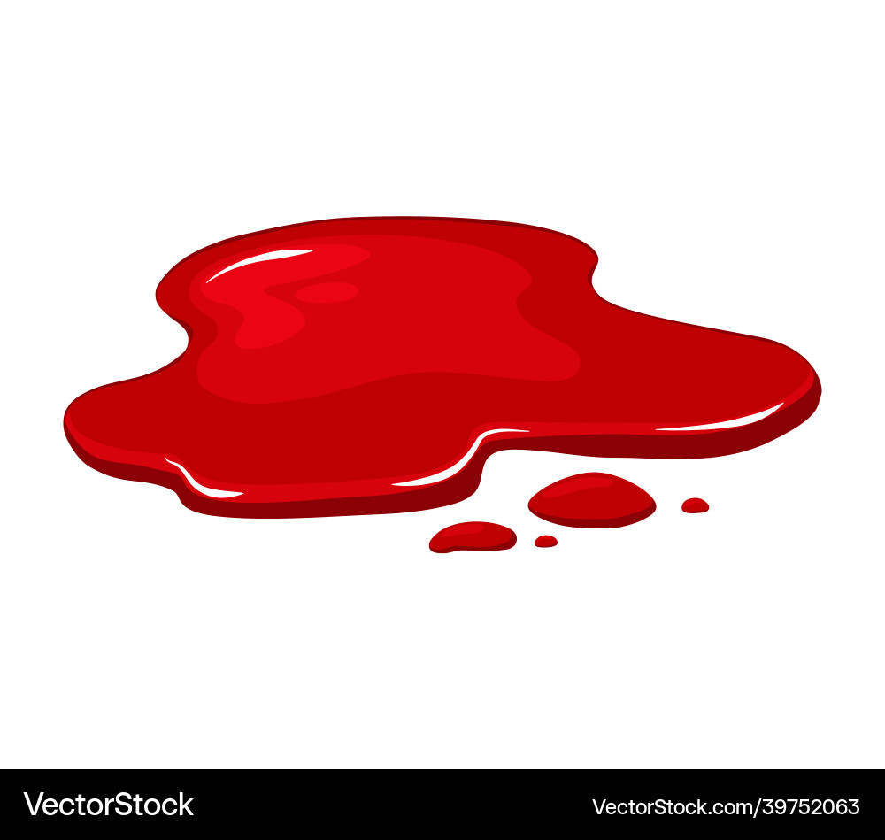 Red Paint Spill - Blood Puddle Royalty Free Vector Image