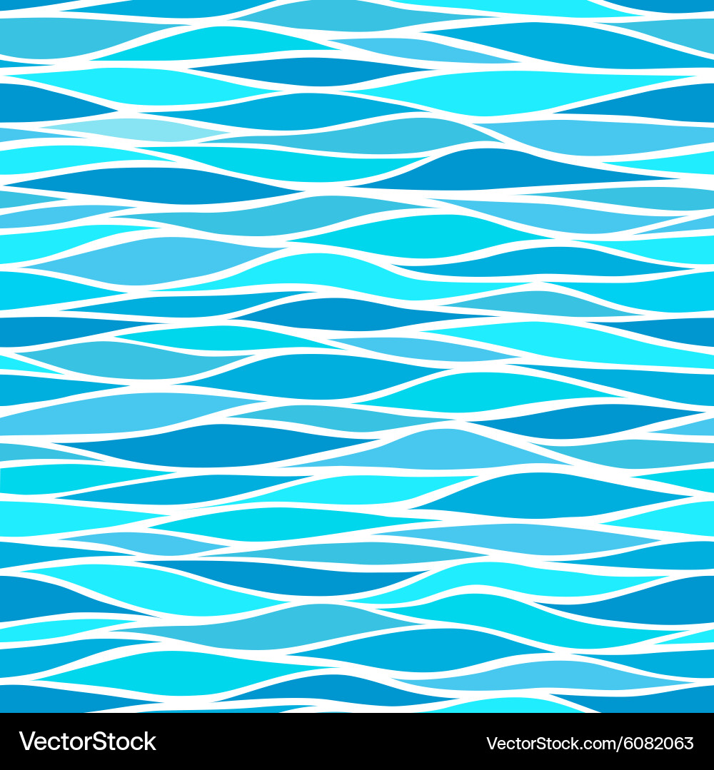 Seamless patterns with stylized waves Royalty Free Vector